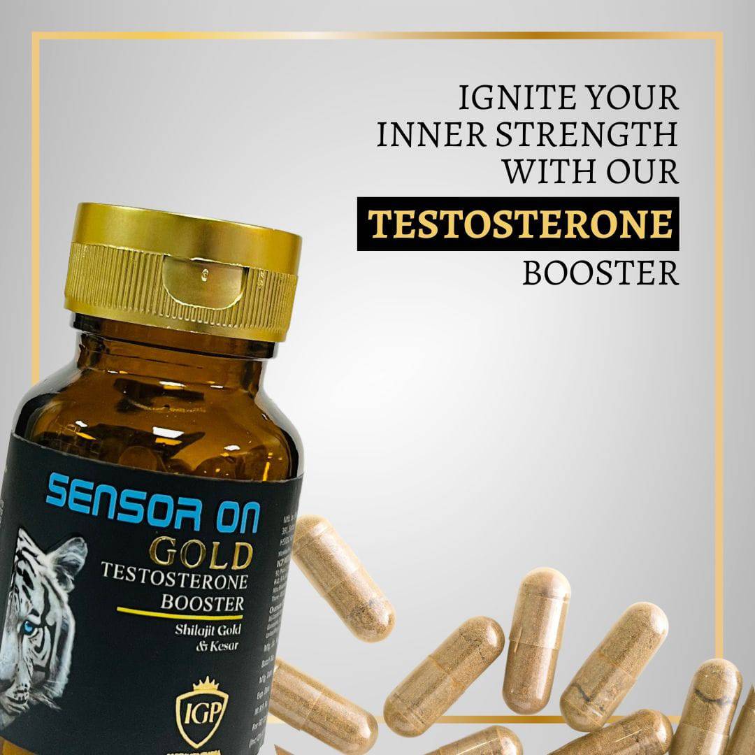 Sensor On Gold Capsule for men | Natural Testosterone Booster for Power ...